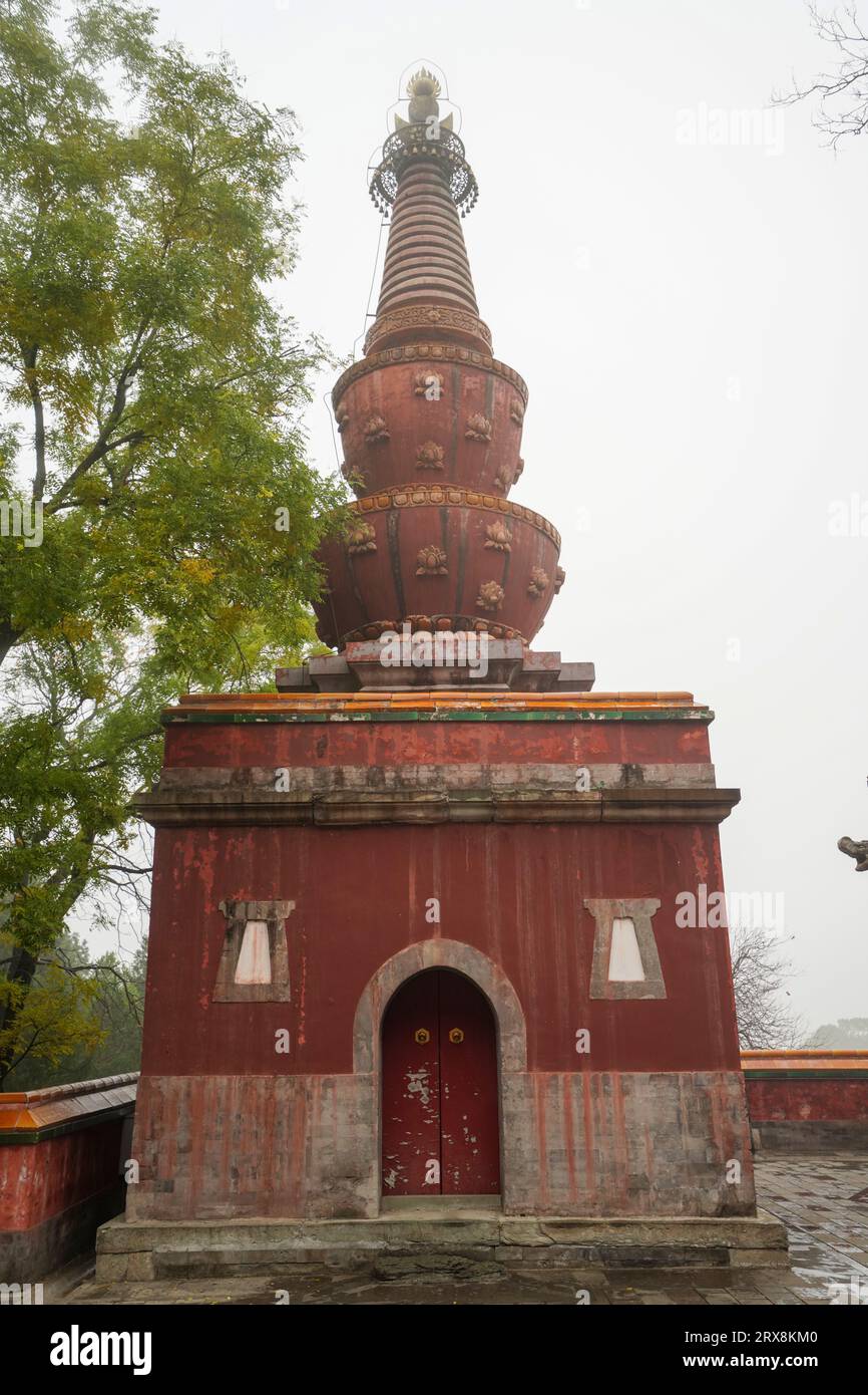 Tibetan pagodas in the Four Great Regions Scenic Spots of Summer Palace ...