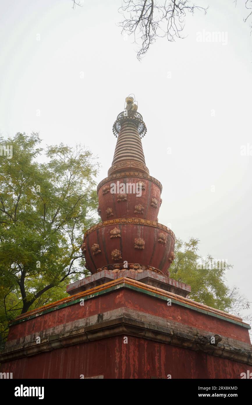 Tibetan pagodas in the Four Great Regions Scenic Spots of Summer Palace ...