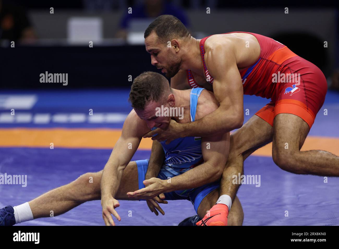 Ibrahim Mahmoud Hamed Hassan GHANEM of France (red) and Robert Attila ...