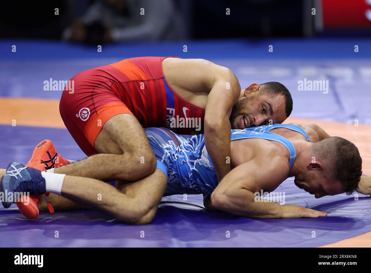 Ibrahim Mahmoud Hamed Hassan GHANEM of France (red) and Robert Attila ...