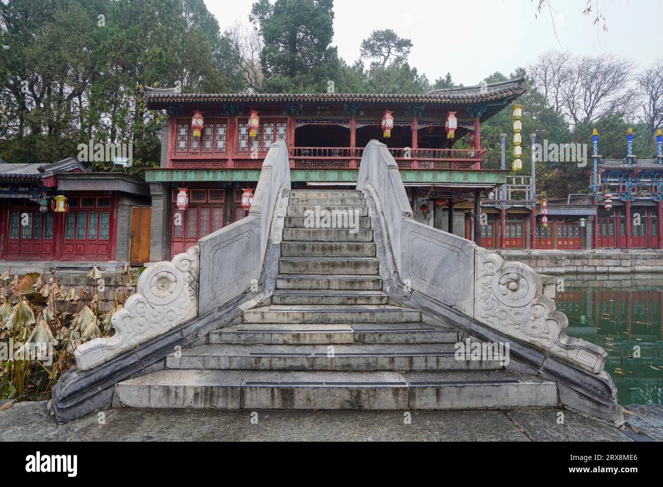 Stone Arch Bridge on Suzhou Street, Summer Palace, Beijing Stock Photo ...