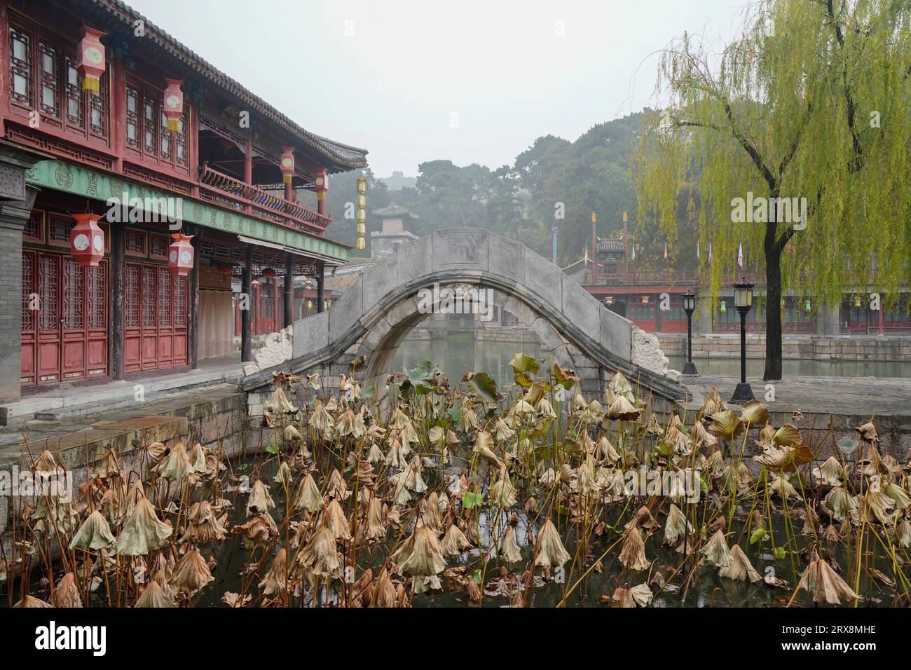 Stone Arch Bridge on Suzhou Street, Summer Palace, Beijing Stock Photo ...