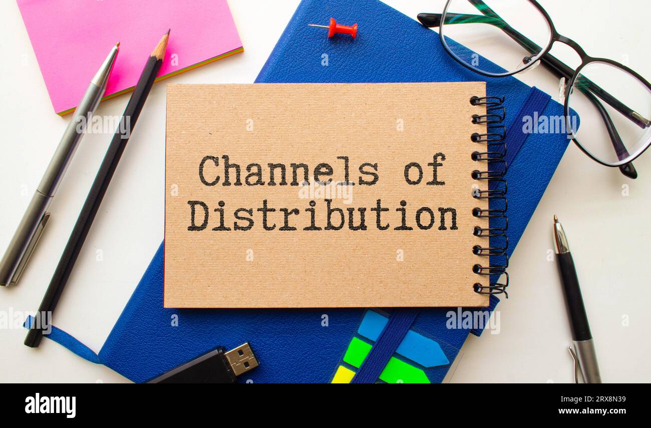 Distribution channels are shown using a text Stock Photo - Alamy