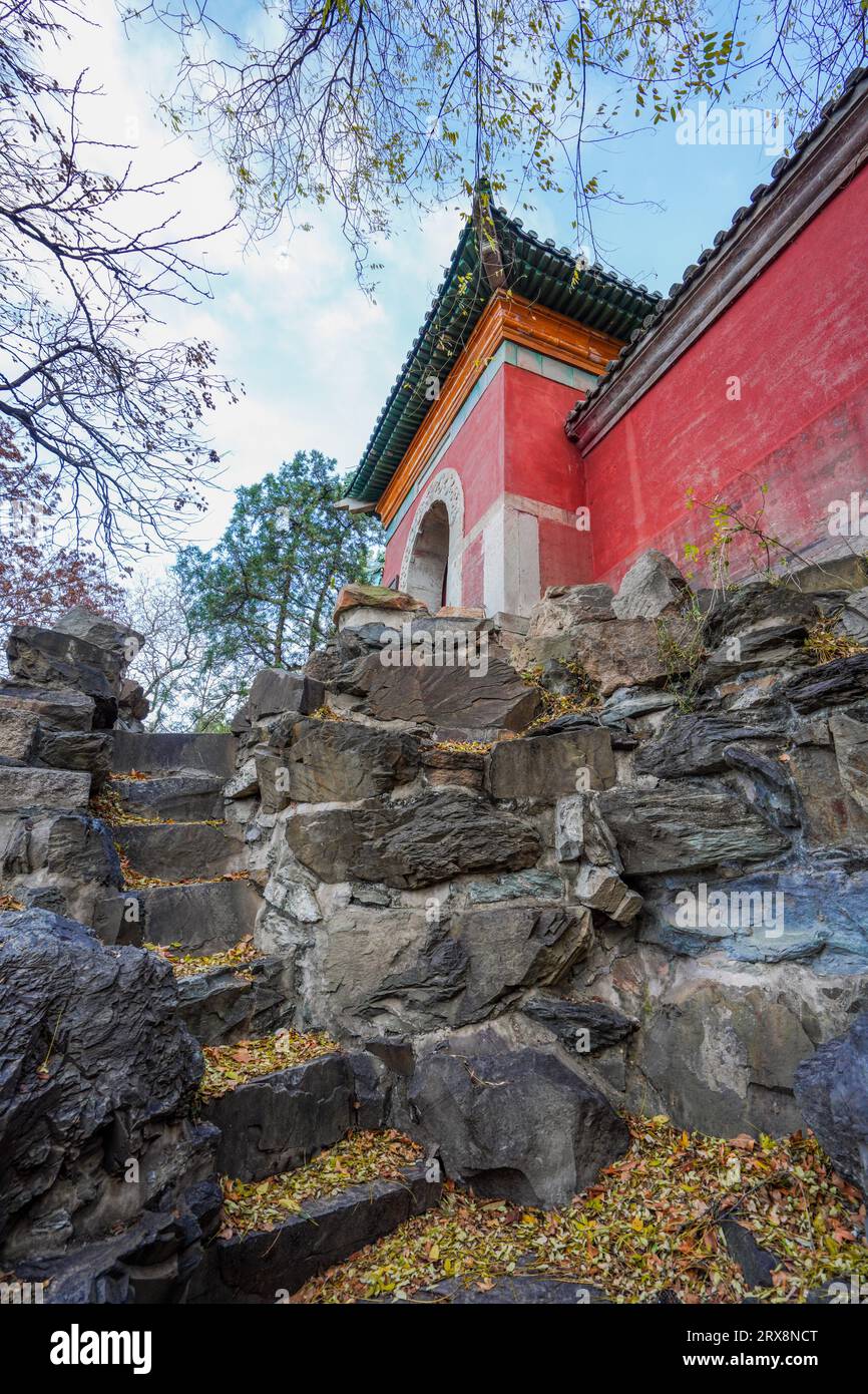 Beijing China, November 12, 2022: Shanxian Temple Gate of Summer Palace ...
