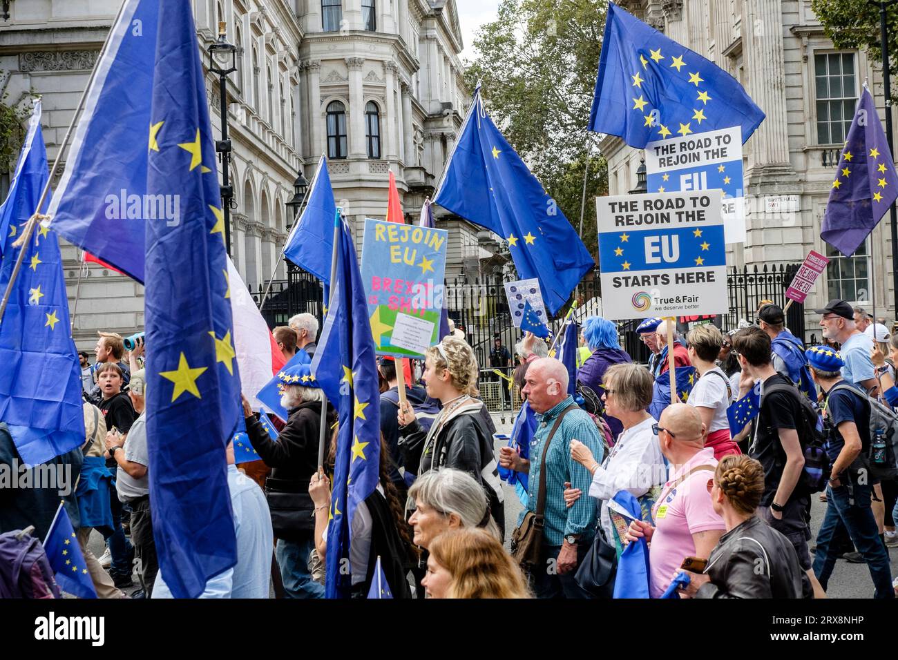23 September 2023. London, UK. Around 3,000 pro-EU campaigners and ...