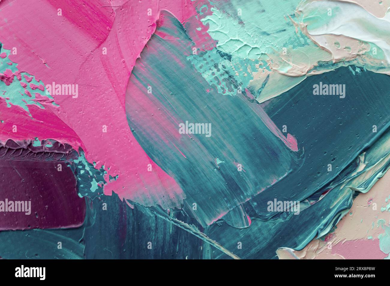 Closeup of abstract rough colorful art painting texture, with oil ...