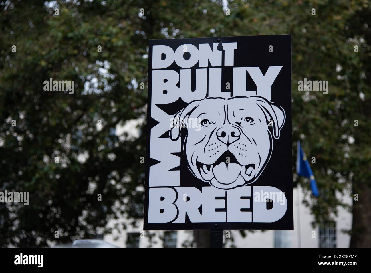 London, UK. 23rd Sep, 2023. A protestor holds a placard during the XL ...