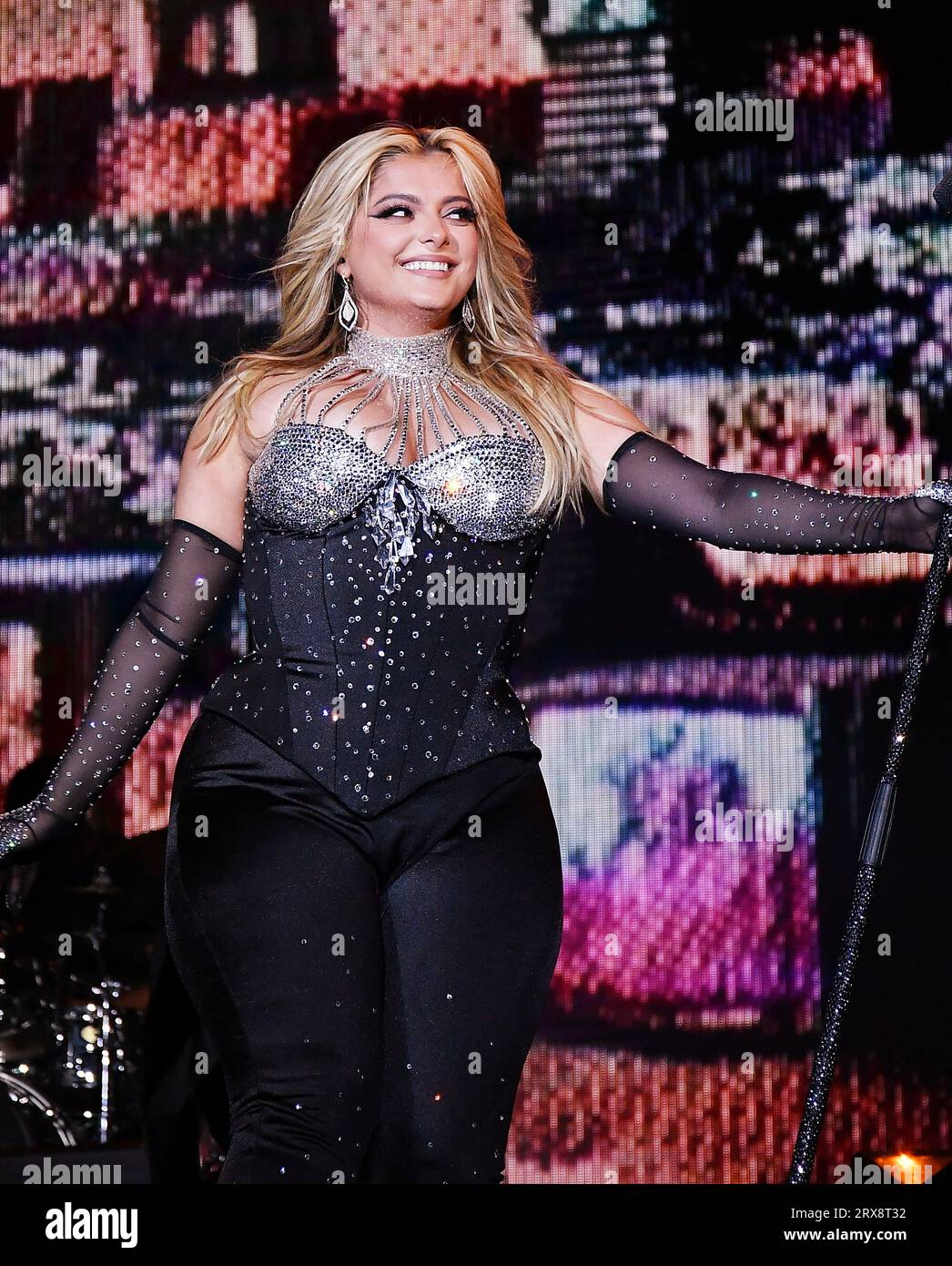 Las Vegas, USA. 22nd Sep, 2023. Bebe Rexha performs during Day 1 of the ...