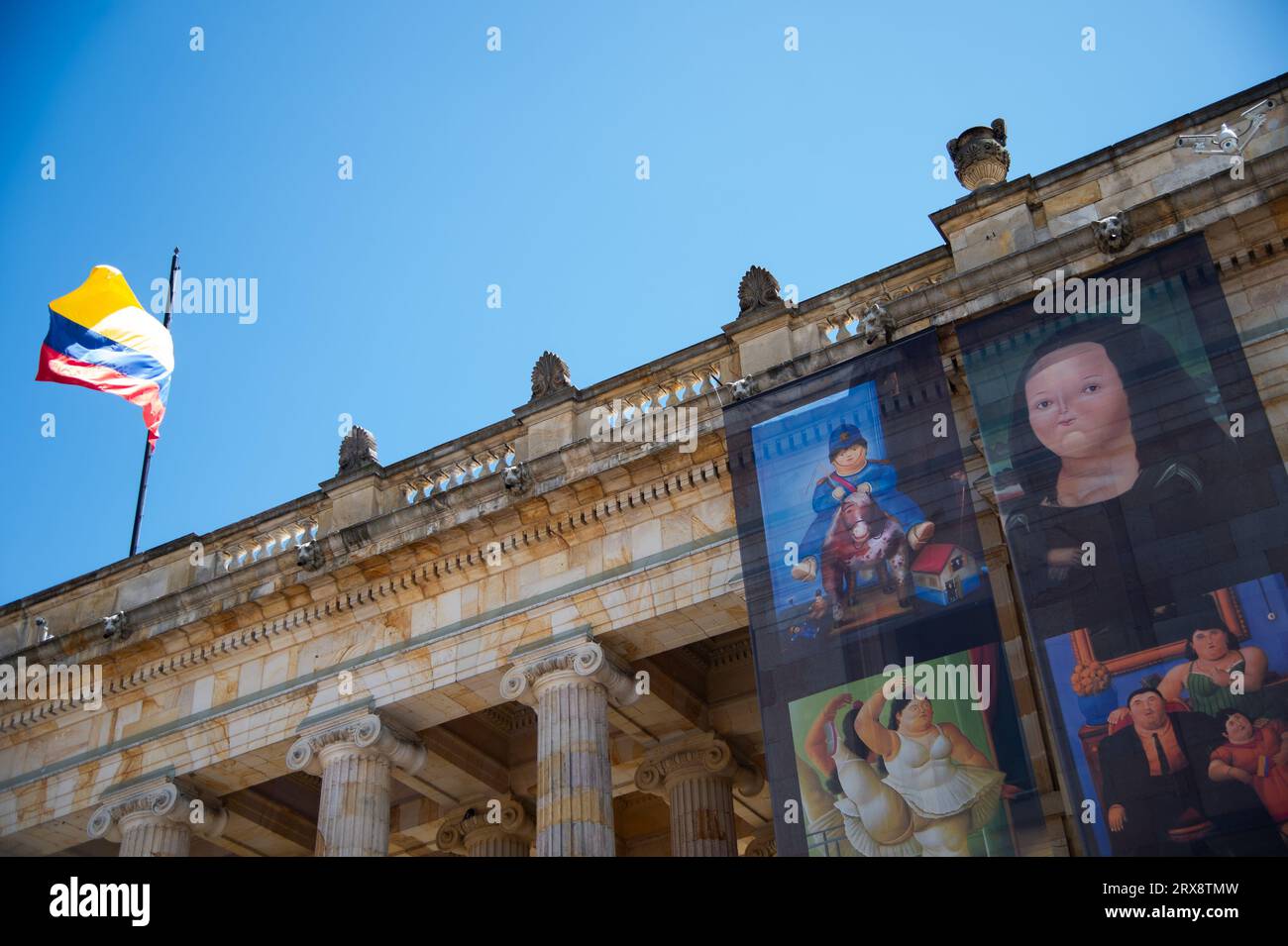 Bogota, Colombia. 23rd Sep, 2023. Colombian Congress holds images of ...