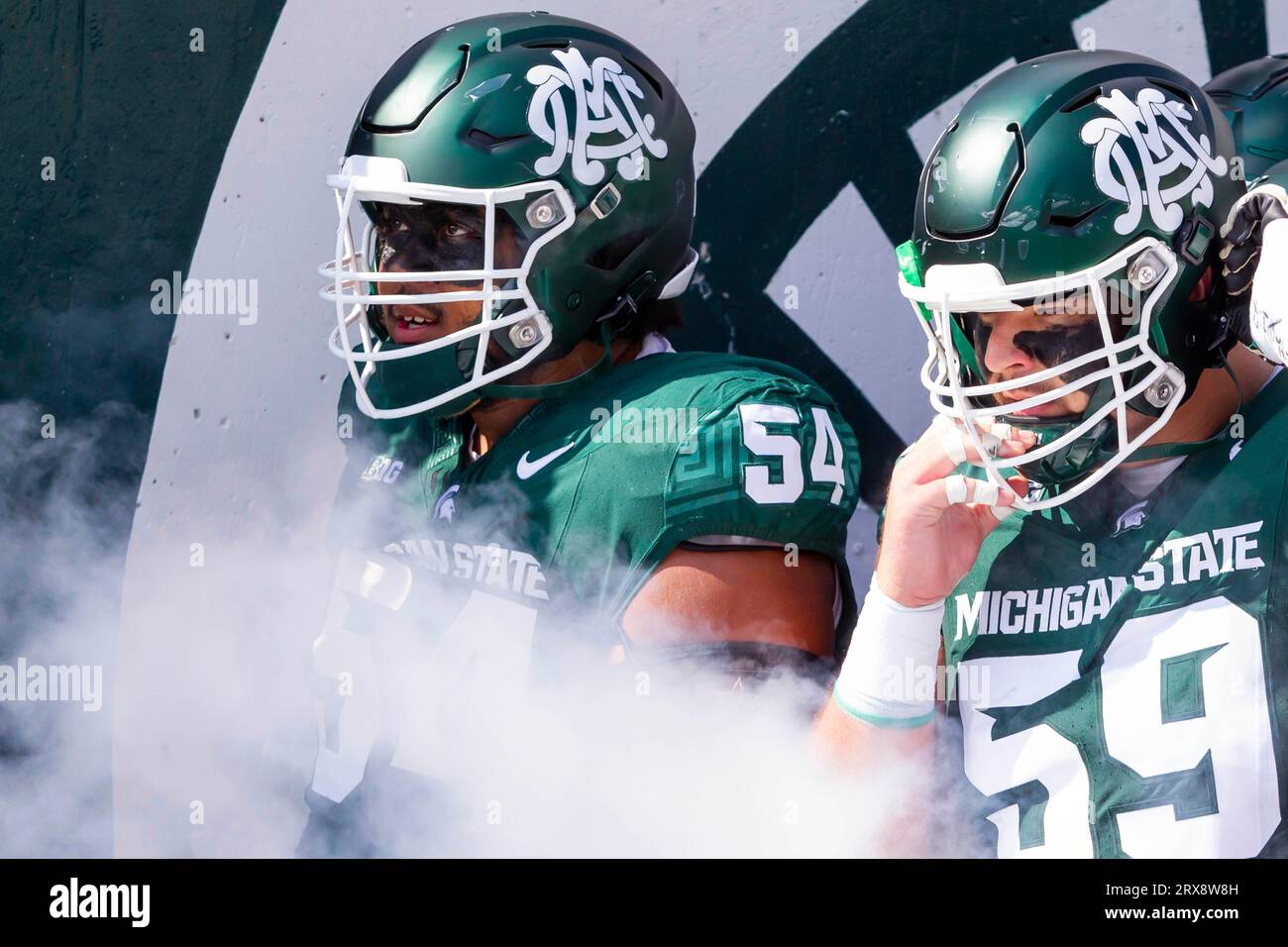 East Lansing, Michigan, USA. 23rd Sep, 2023. Michigan State offensive ...