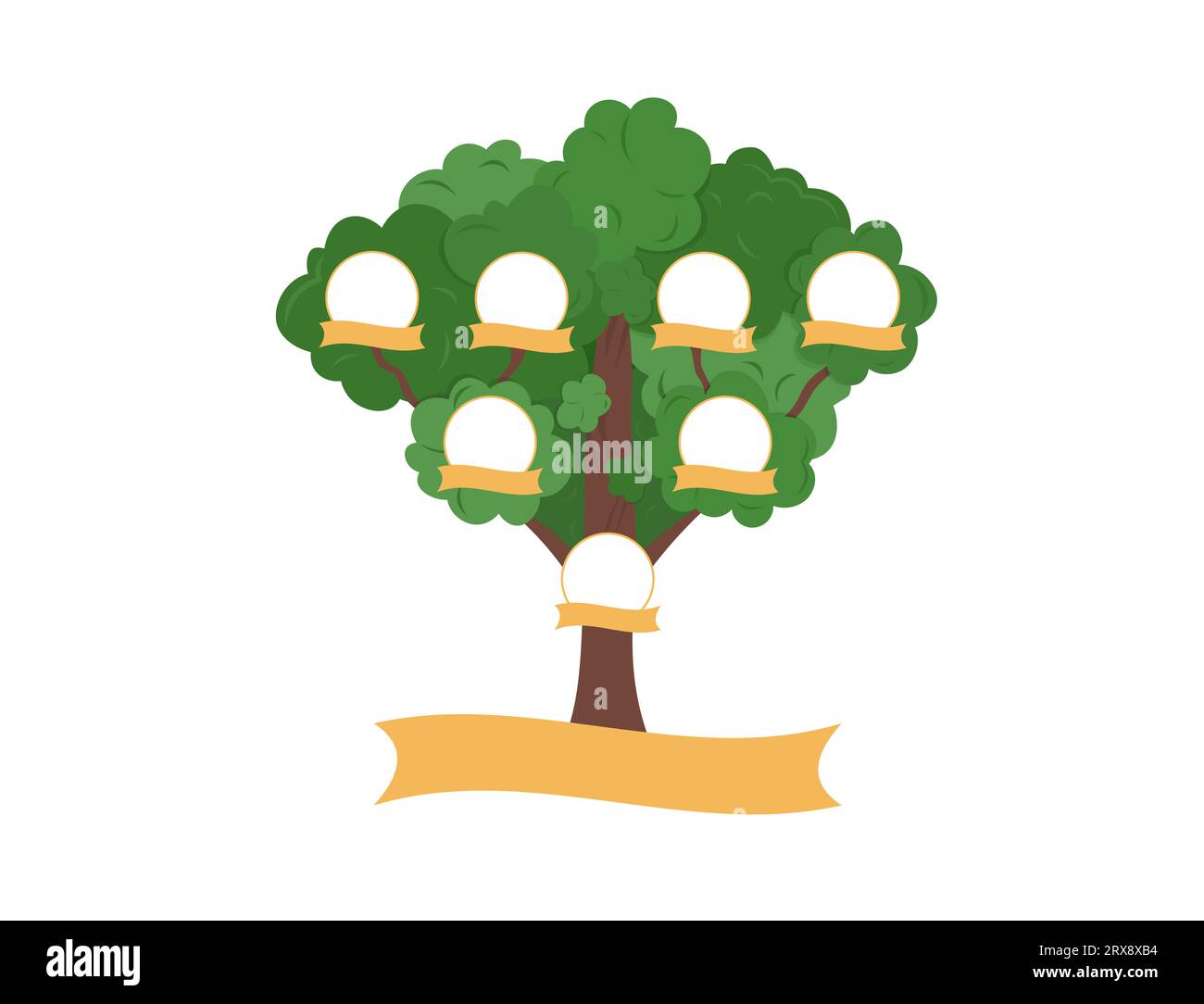 Genealogical Family Tree template with blank spaces for members of ... Genealogical Family Tree template with blank spaces for members of ...