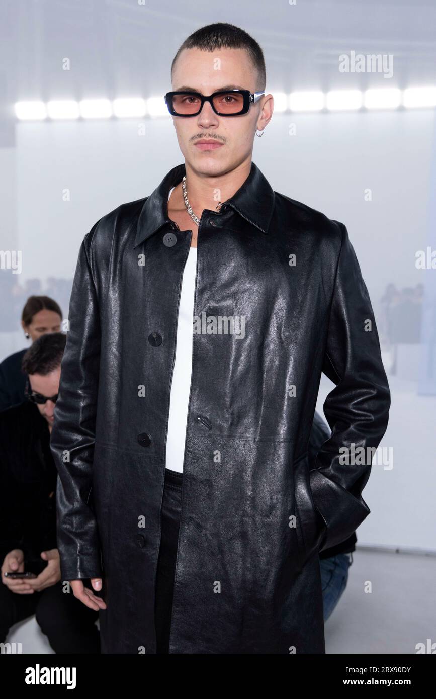 Milan, Italien. 23rd Sep, 2023. Aron Piper attends FERRAGAMO Spring ...