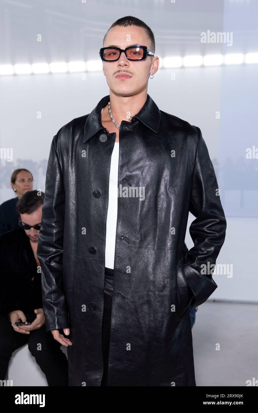 Milan, Italien. 23rd Sep, 2023. Aron Piper attends FERRAGAMO Spring ...