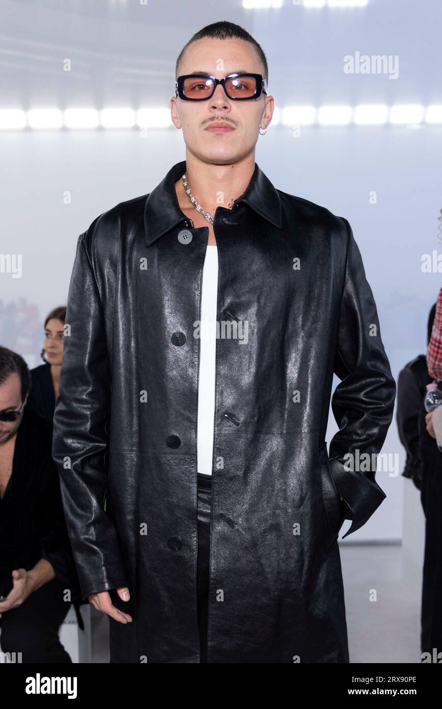 Milan, Italien. 23rd Sep, 2023. Aron Piper attends FERRAGAMO Spring ...