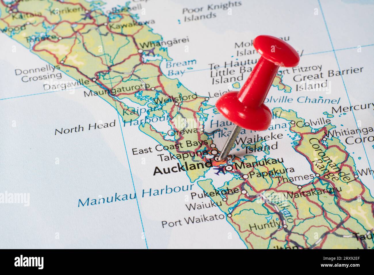 Map of auckland new zealand hi-res stock photography and images - Alamy
