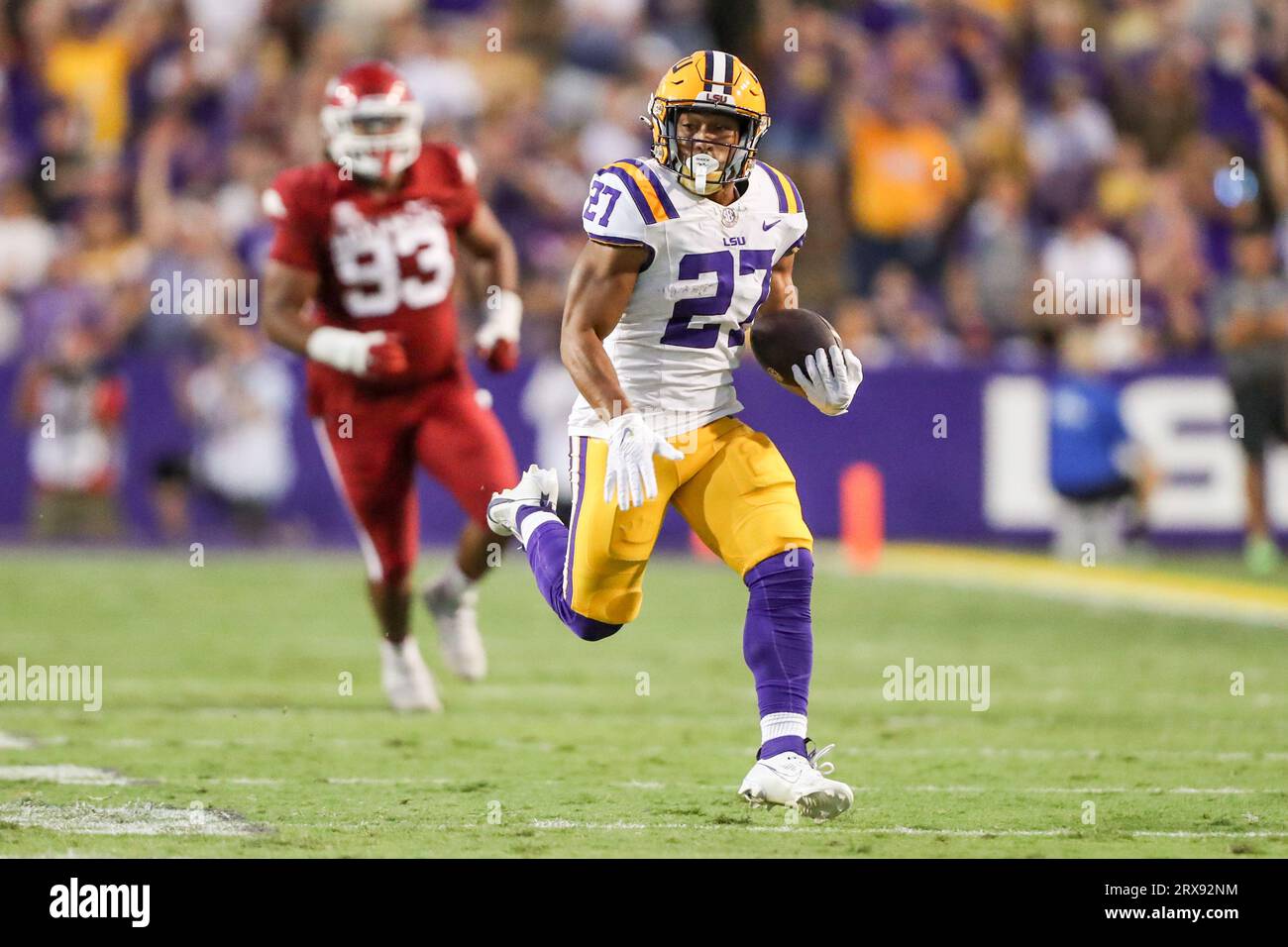 Baton Rouge, LA, USA. 23rd Sep, 2023. LSU running back Josh Williams ...