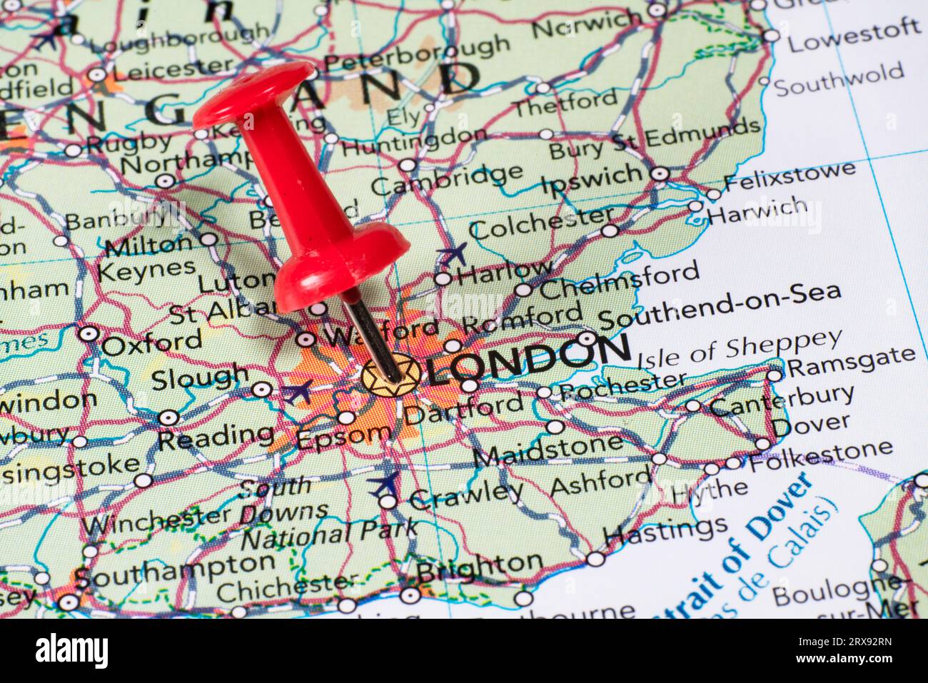 Map of london england hi-res stock photography and images - Alamy