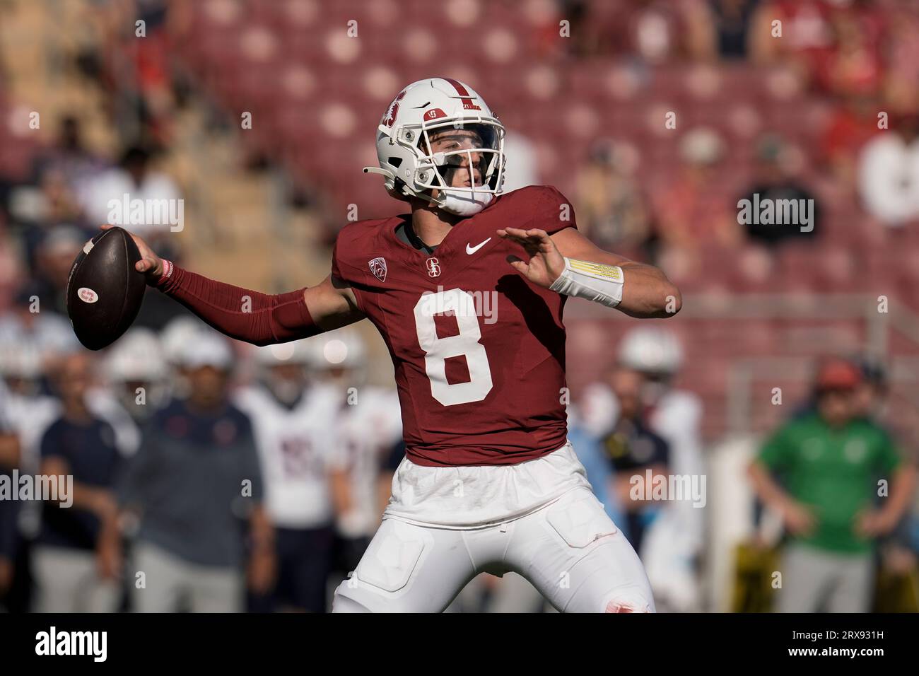 Stanford quarterback Justin Lamson throws a pass against Arizona during ...