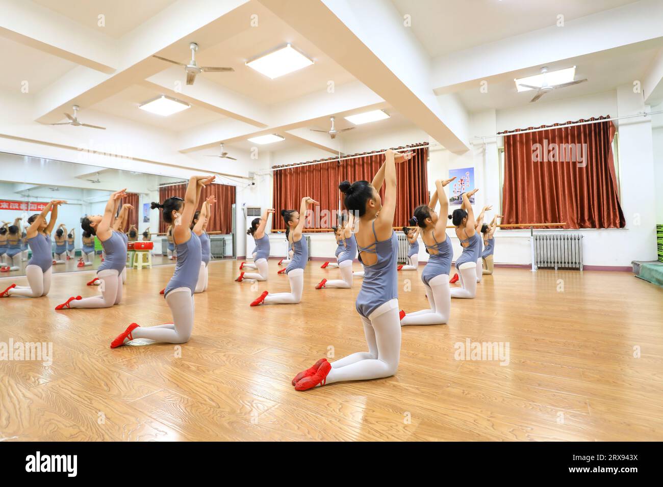 Luannan County, China - July 26, 2022: Children are learning the basic ...