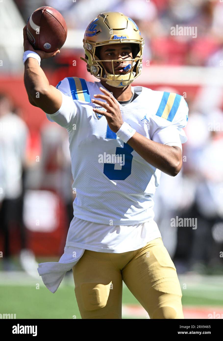 SALT LAKE CITY, UT - SEPTEMBER 23: UCLA Bruins quarterback Dante Moore ...