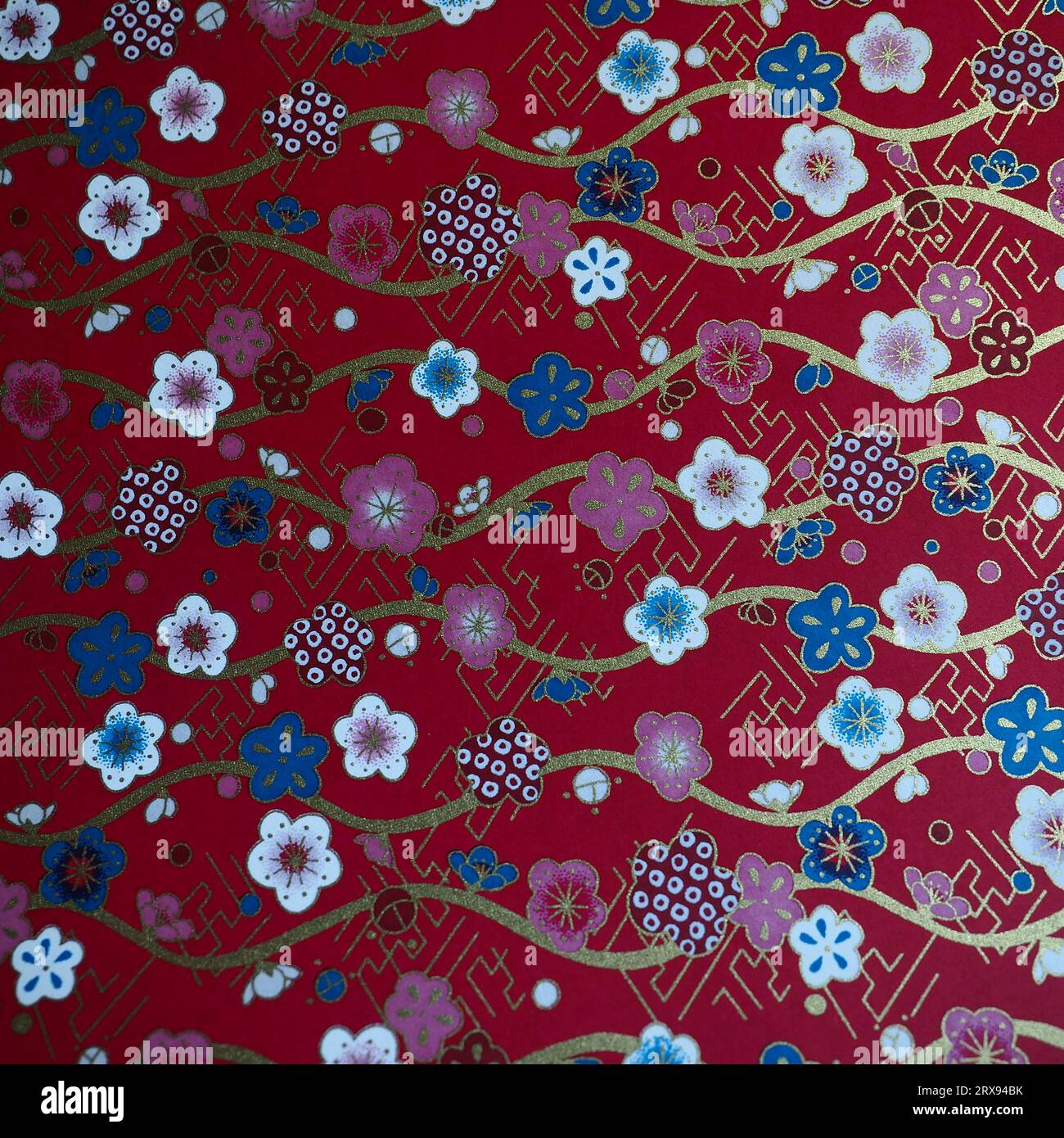 Japanese traditional patterns with festive and floral themes Stock ...