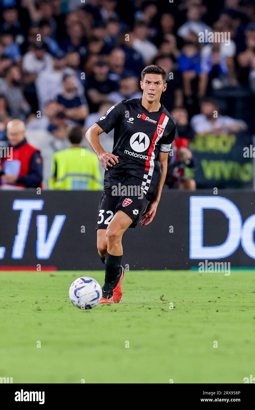 Monza’s Italian midfielder Matteo Pessina controls the ball during the ...