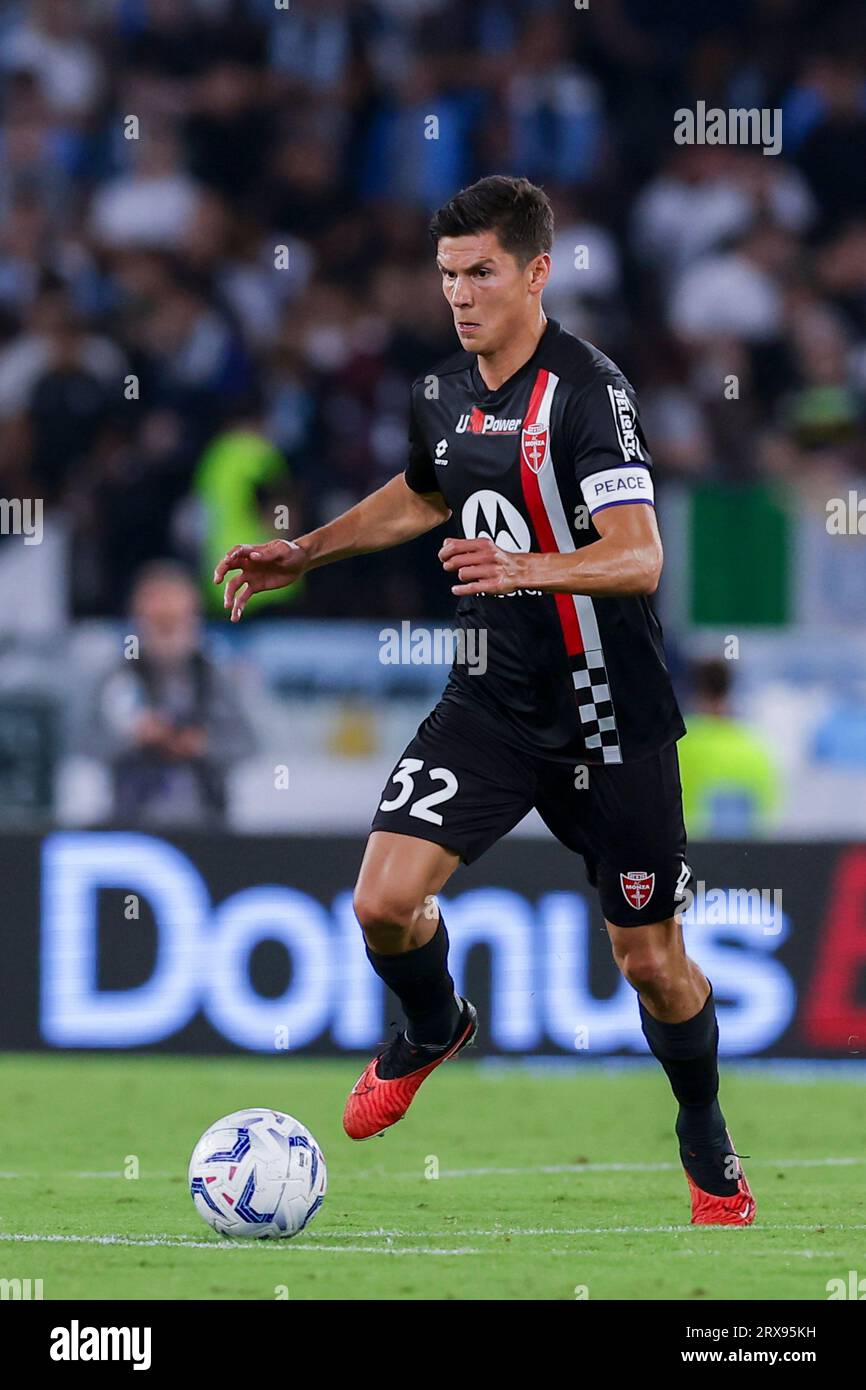 Monza’s Italian midfielder Matteo Pessina controls the ball during the ...