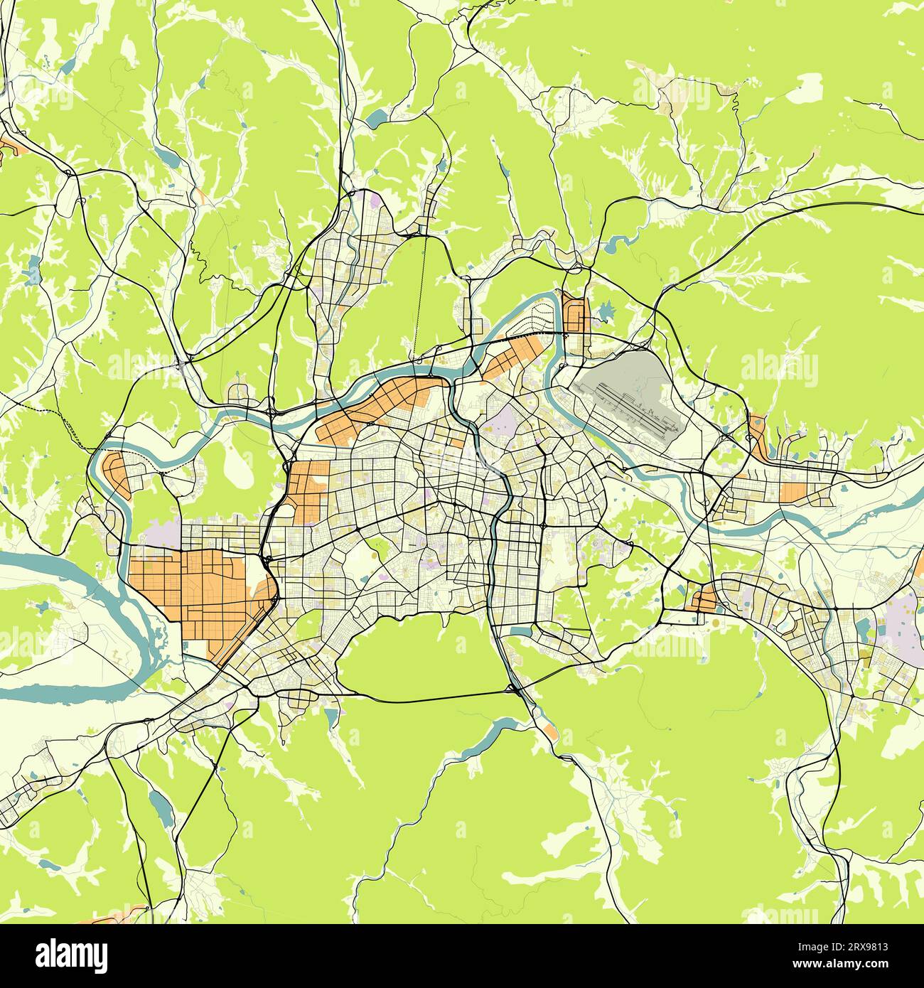 Map of daegu hi-res stock photography and images - Alamy