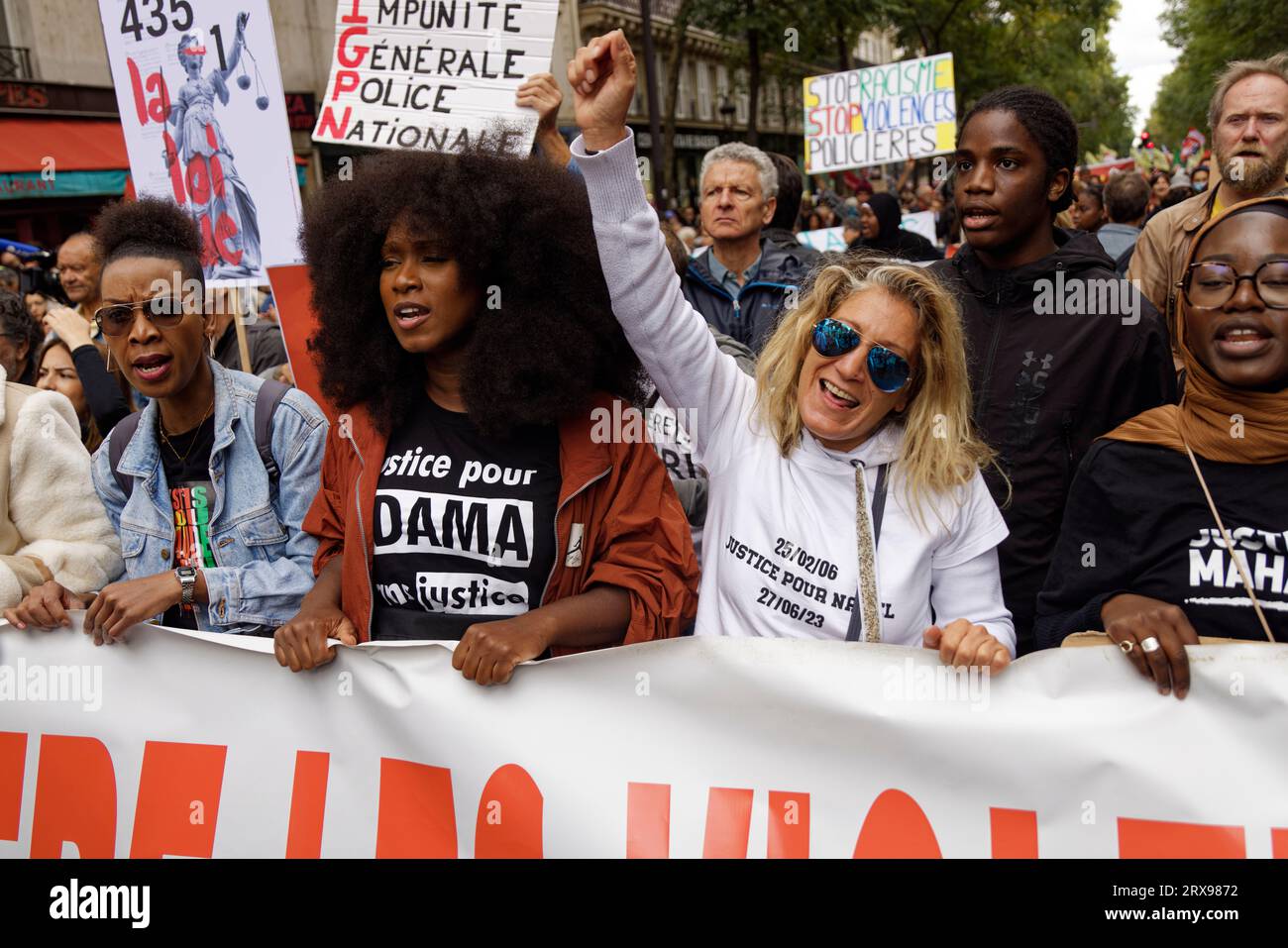 Paris, France. 23rd Sep, 2023. Assa Traore and Mounia Merzouk attend ...