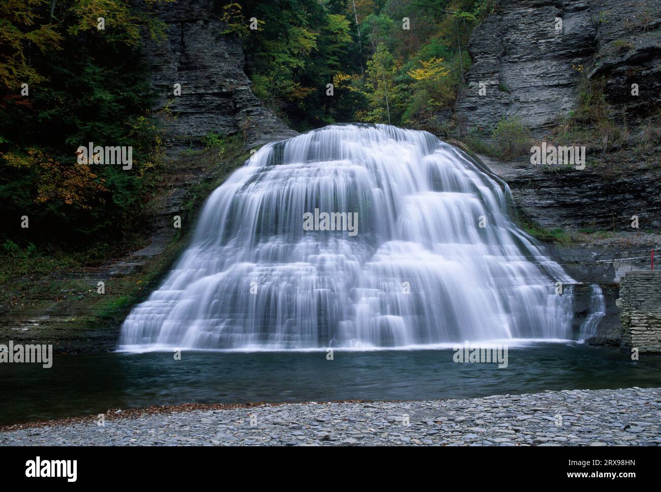 Lower Falls, Robert H Treman State Park, New York Stock Photo - Alamy