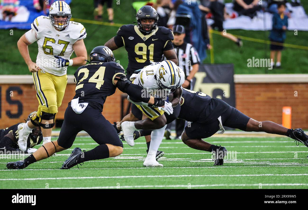 September 23,2023: Georgia Tech sophomore Jamal Haynes (11) runs the ...