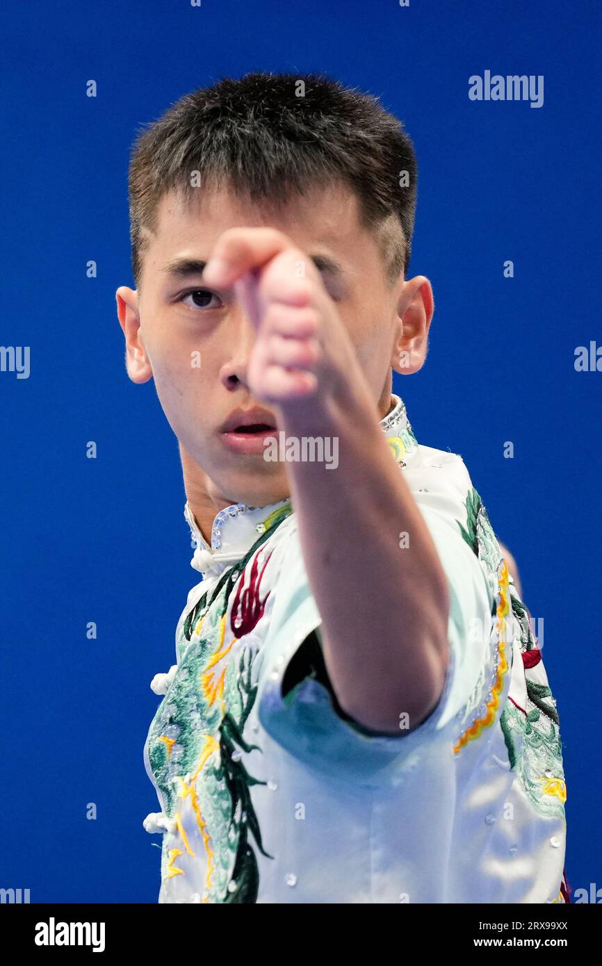 Thailand's Koolsawatmongkol Weerachat performs during the men's taolu Wushu at the 19th Asian ...