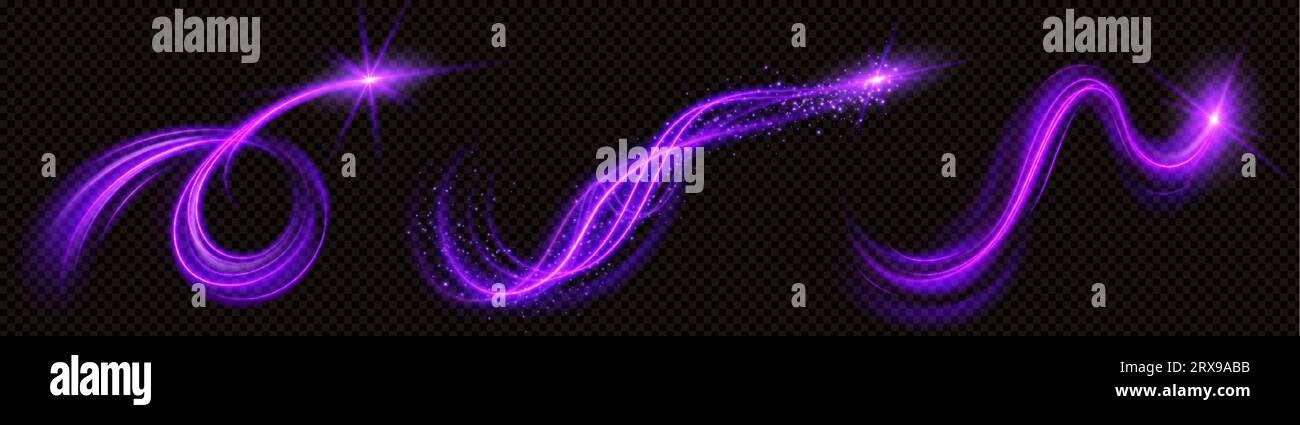 Spiral magic vortex light effect with glow vector. Neon energy swirl ...