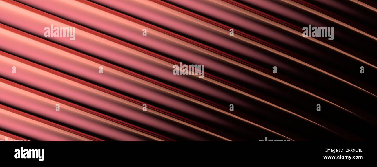 Metal Fine Diagonal Cylinder Copper Elegant Modern 3D Rendering Image ...