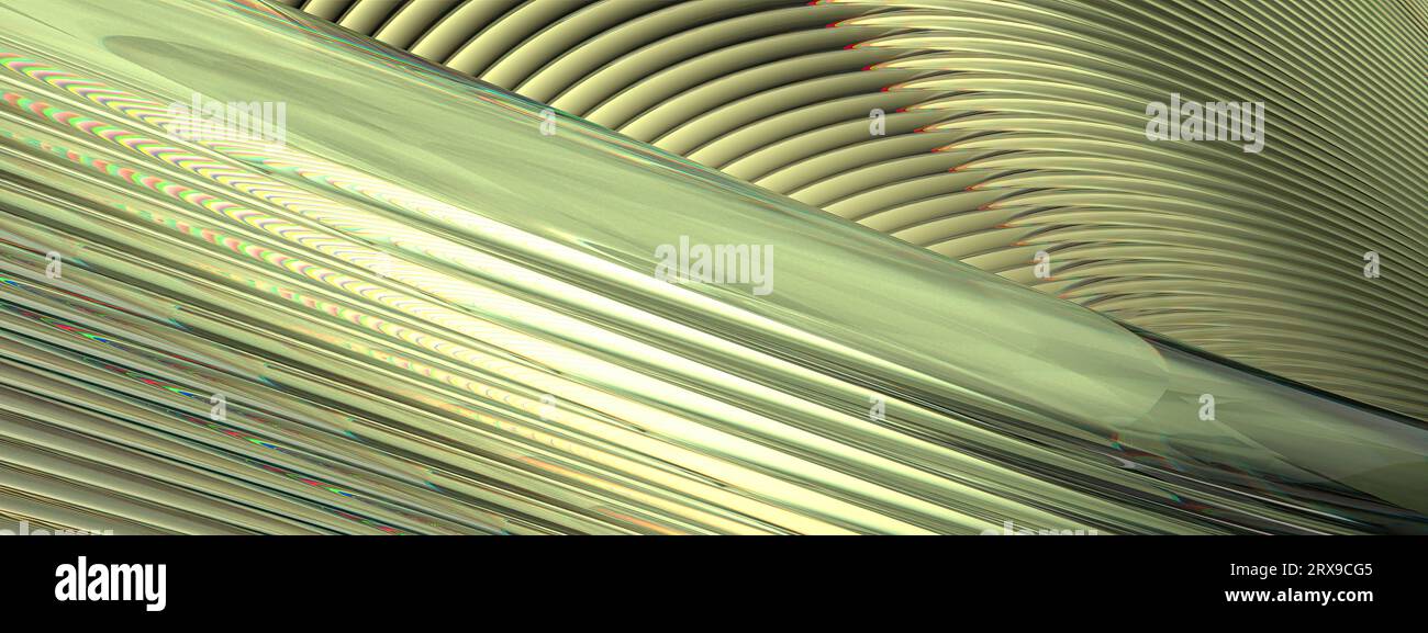 Straight Metal Line Green Elegant Modern 3D Rendering Image ...
