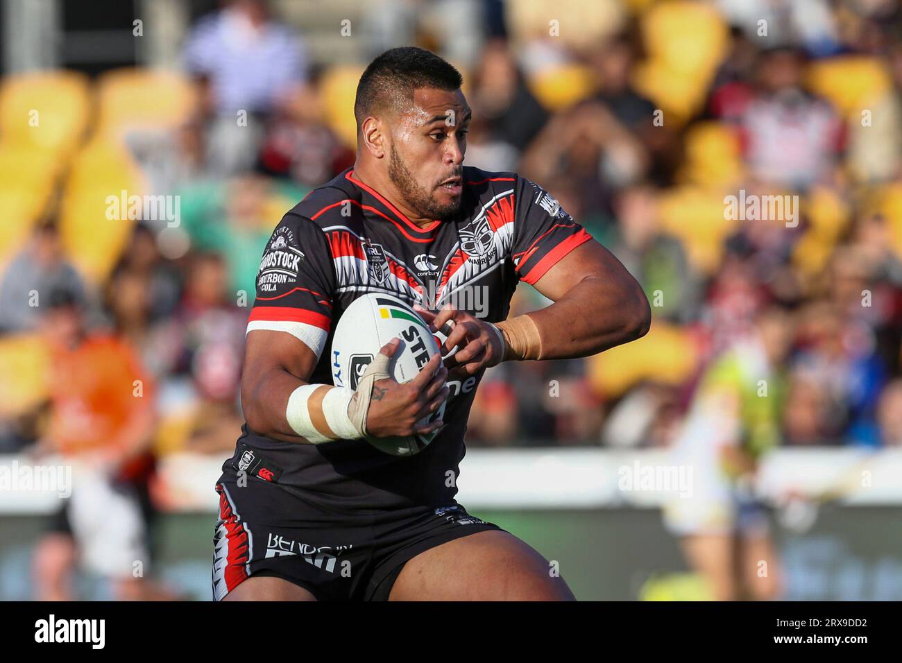 Sam Lisone of the Warriors during the NRL match between the New Zealand Warriors and Wests ...