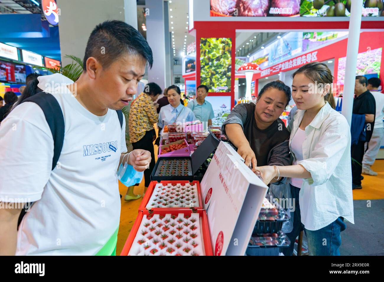 CHONGQING, CHINA - SEPTEMBER 23, 2023 - People shop for agricultural ...