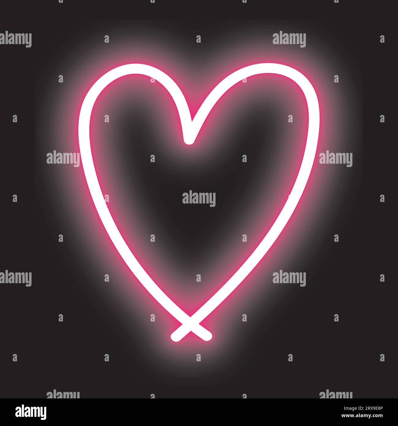 Glowing pink heart hi-res stock photography and images - Alamy