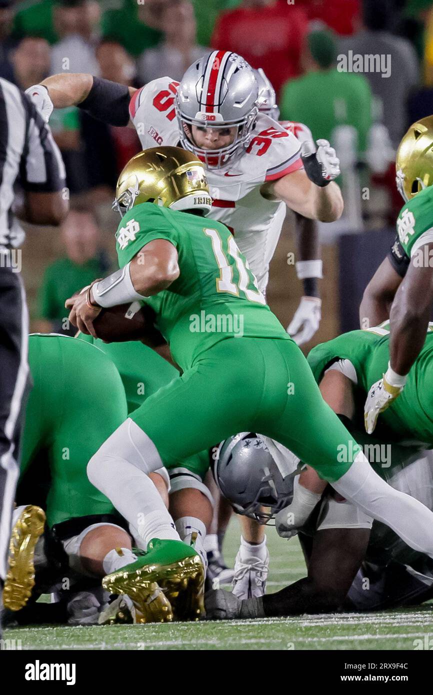 South Bend, Indiana, USA. 23rd Sep, 2023. Ohio State Buckeyes ...