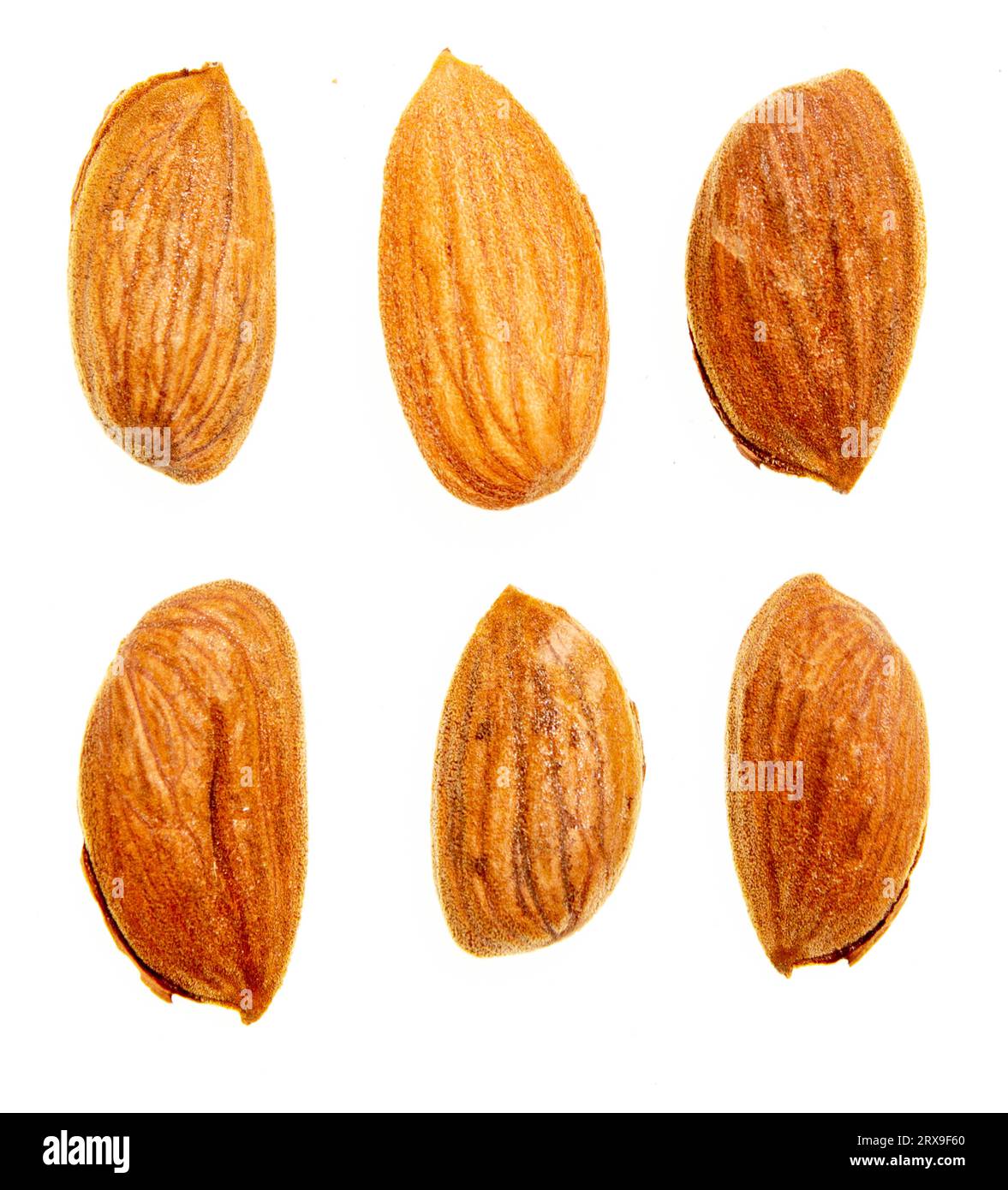 Almond nuts isolated on white background Stock Photo - Alamy