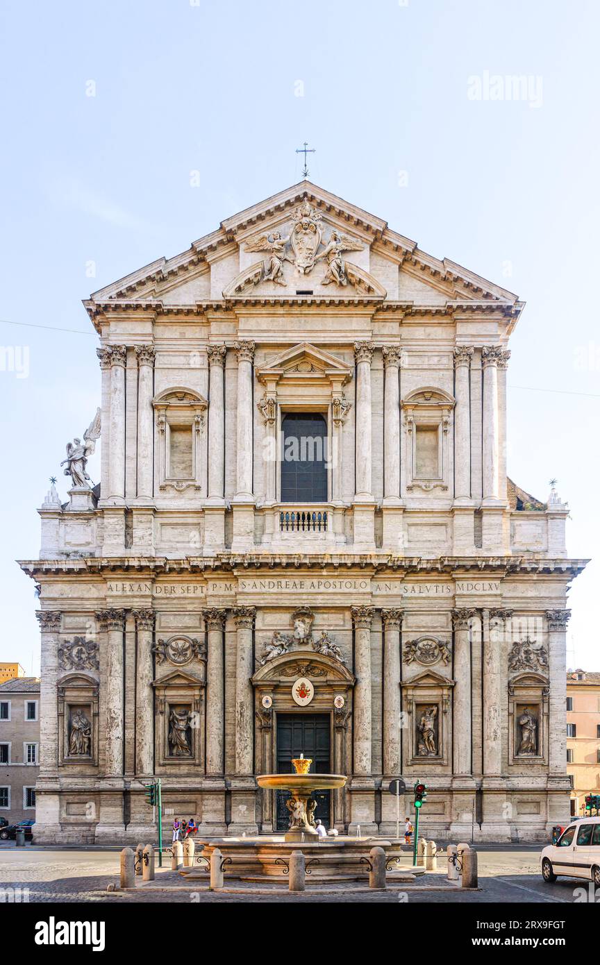 Baroque Church of Saint Andrew of the Valley in Rome Stock Photo - Alamy