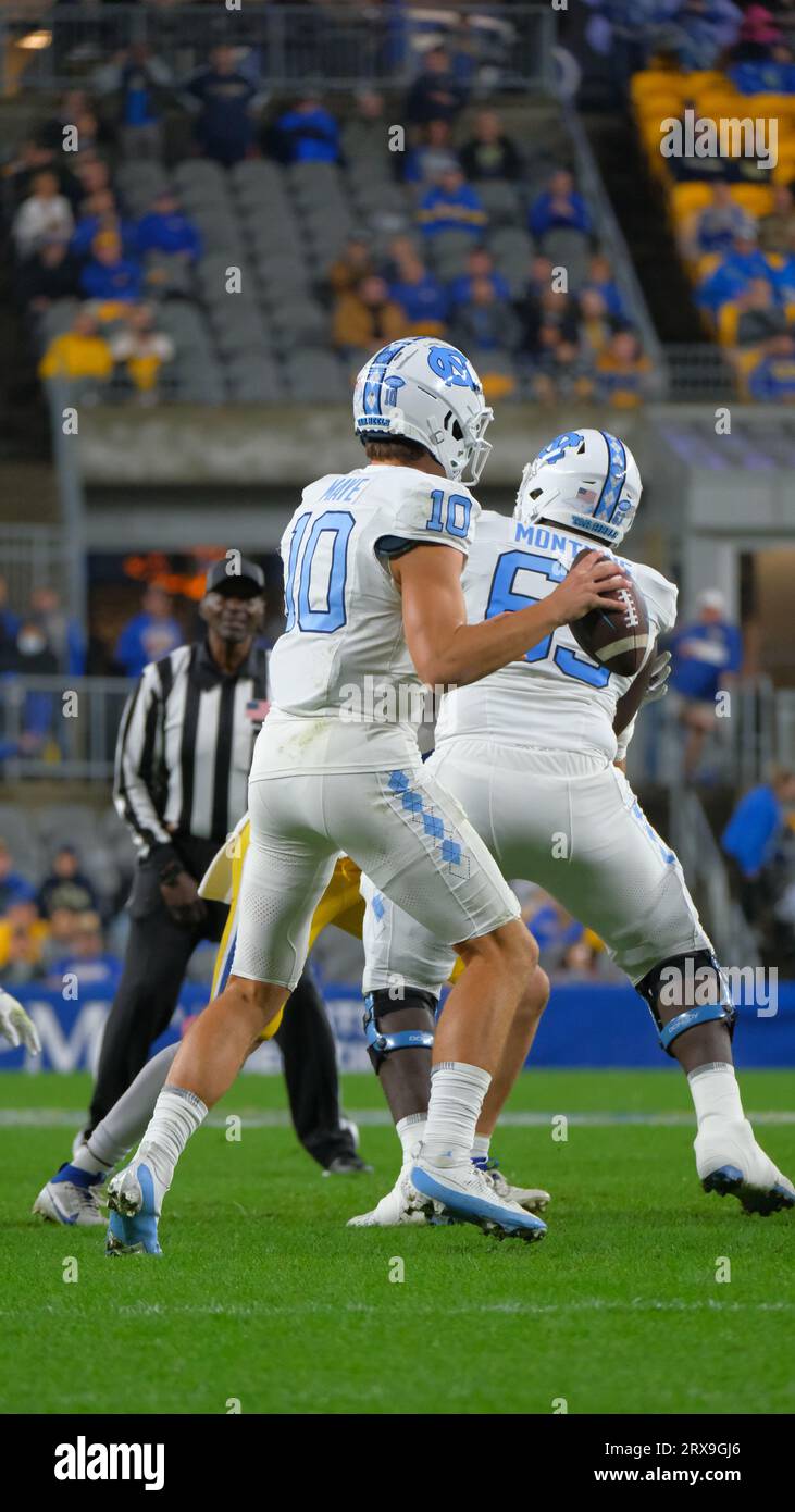USA. 23rd Sep, 2023. SEPT 23, 2023: Drake Maye #10 during the Pitts ...