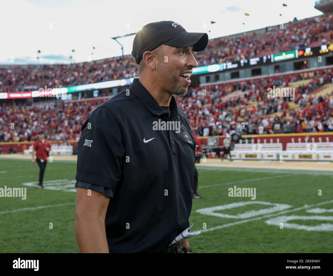 Ames, IA, USA. 23rd Sep, 2023. Iowa State head coach Matt Campbell ...