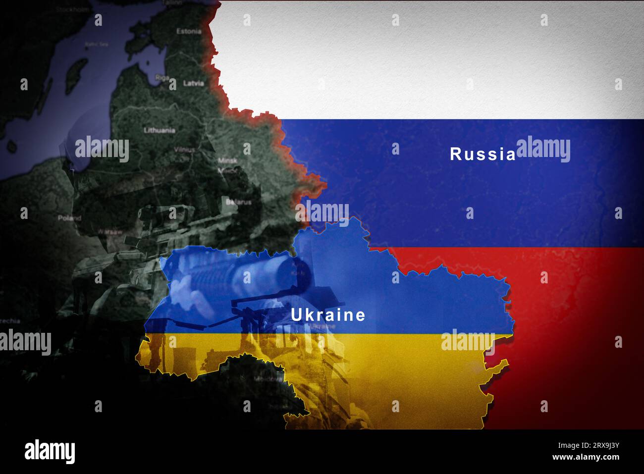 Russia map satellite hi-res stock photography and images - Alamy