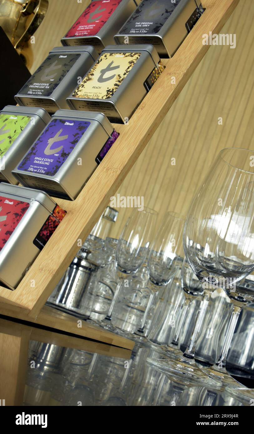 selection of teas and glass cups Stock Photo - Alamy