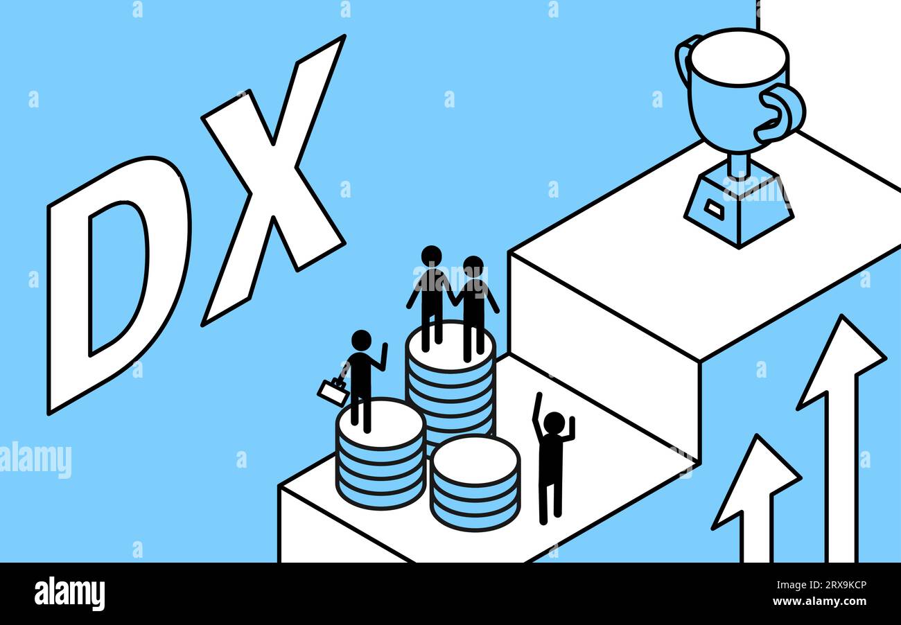 Images of success and growth in DX, businessmen, partnerships ...