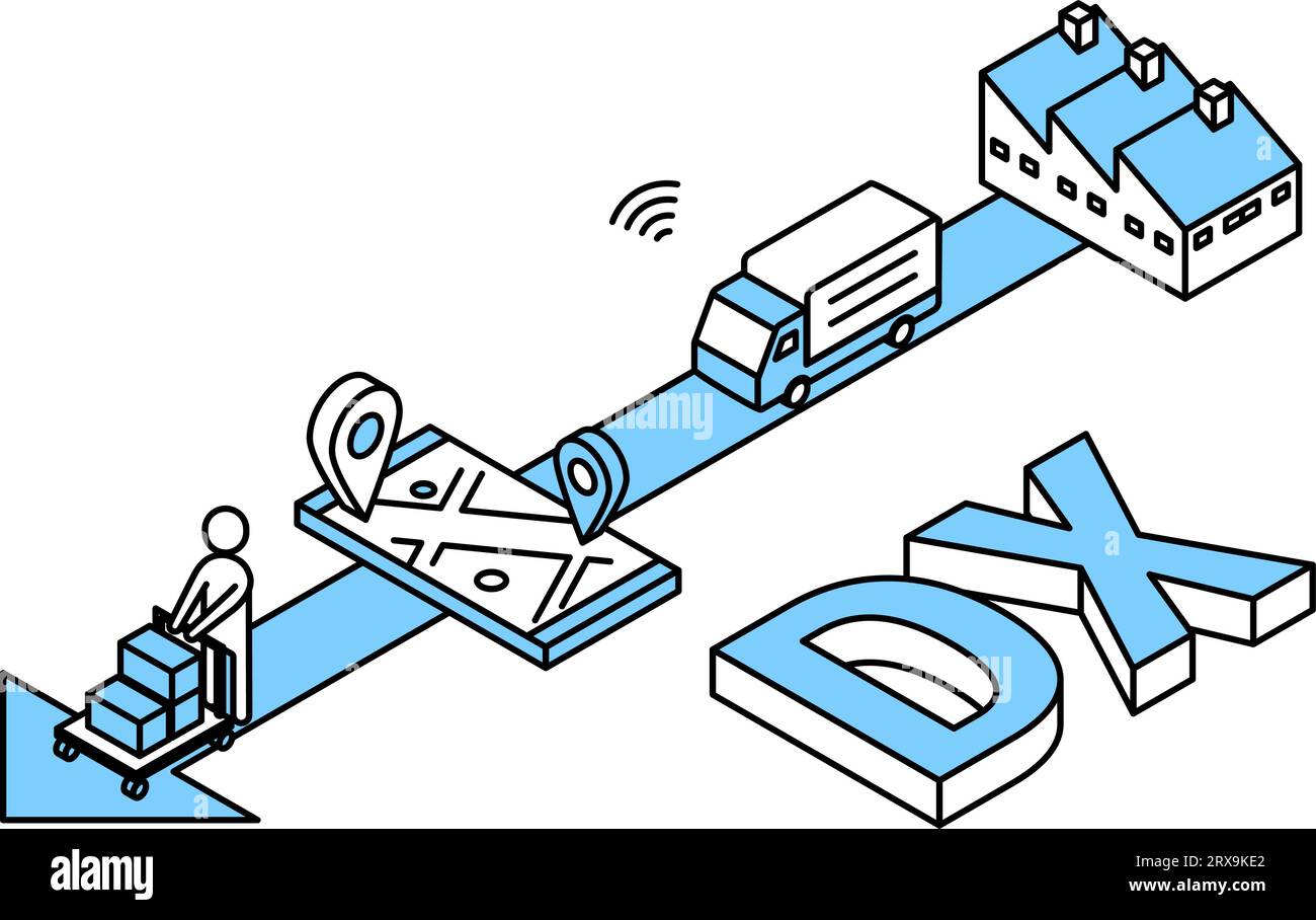 Image simple isometric illustration of logistics and distribution ...