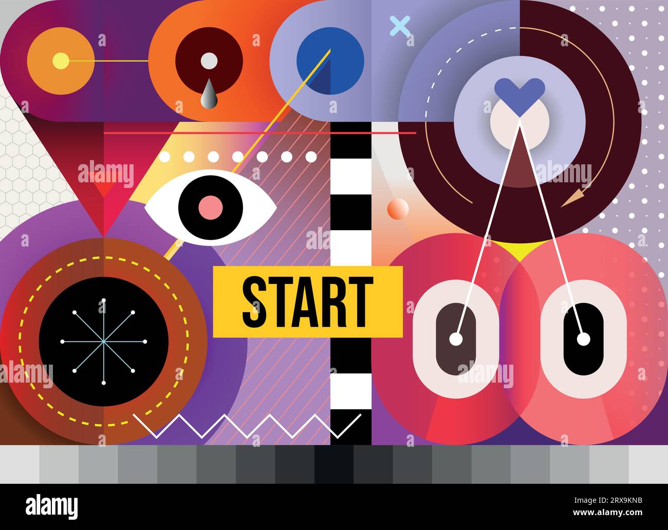 Decorative vector design includes geometric shapes and abstract objects Stock Vector Image & Art ...