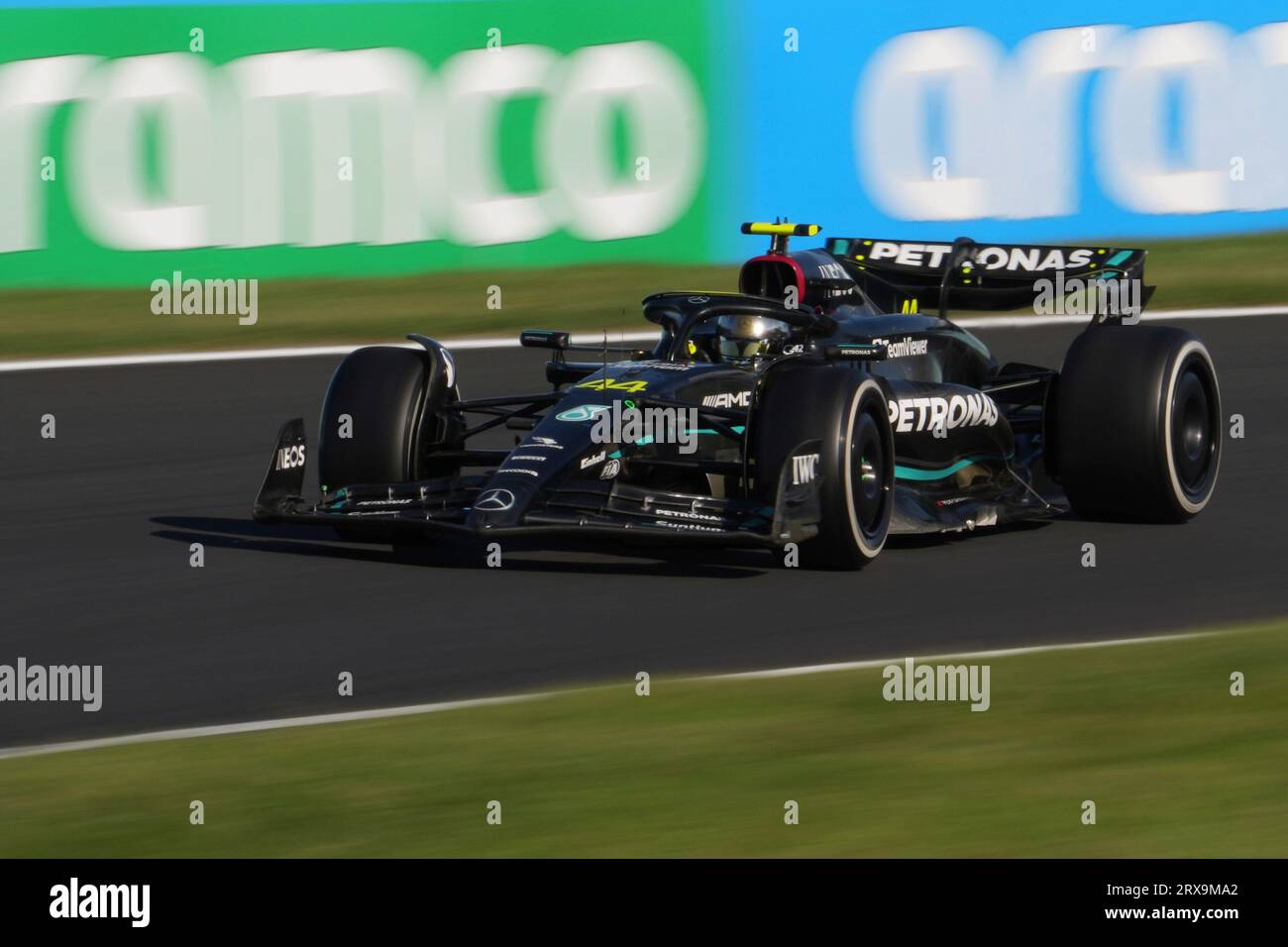 Mercedes driver Lewis Hamilton of Britain steers his car during the ...