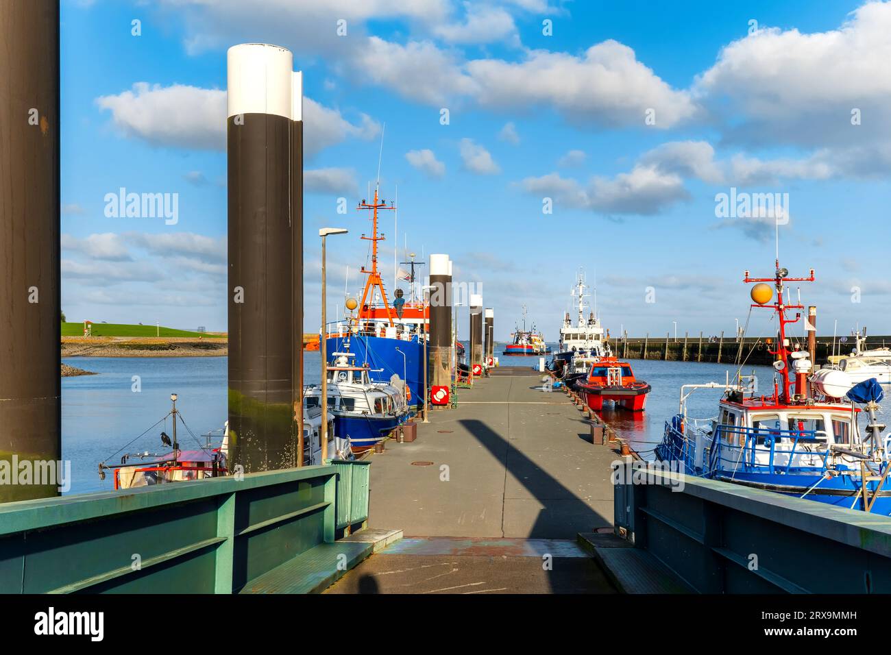 Nassau harbor and old outer harbor in Wilhelmshaven, Germany ...